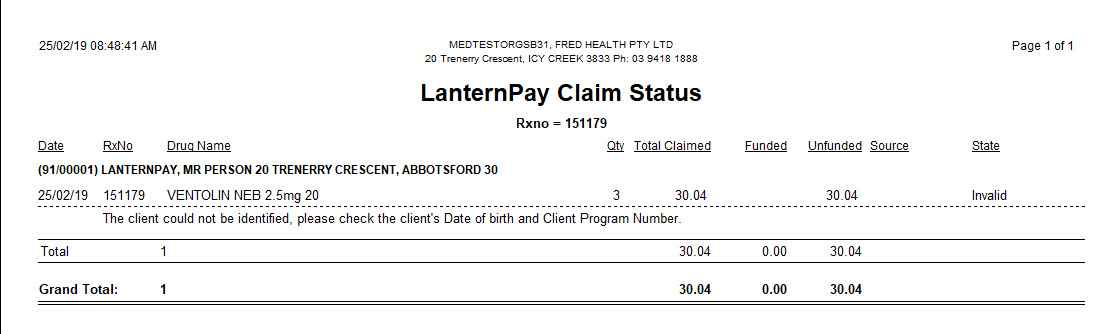 Patient claims with LanternPay