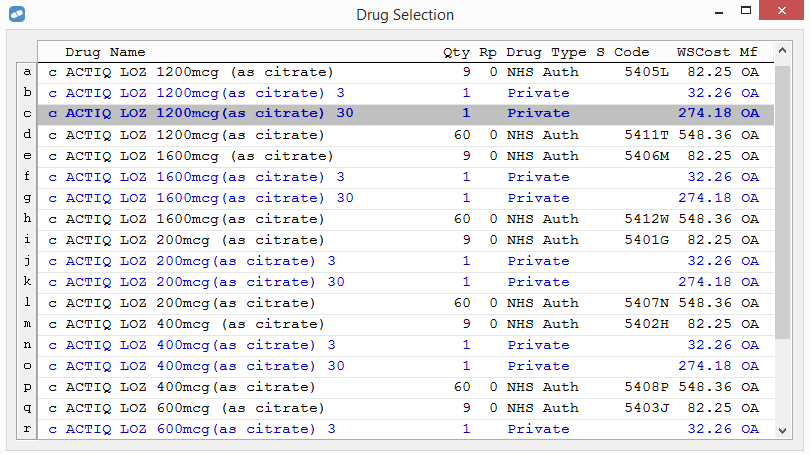 Dispensing drugs of addiction (S8 or DD)