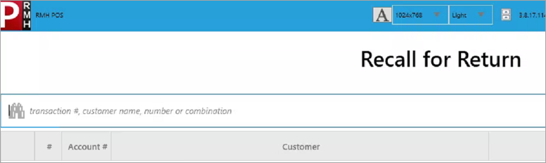 Customer returns at the till (Fred POS Plus)